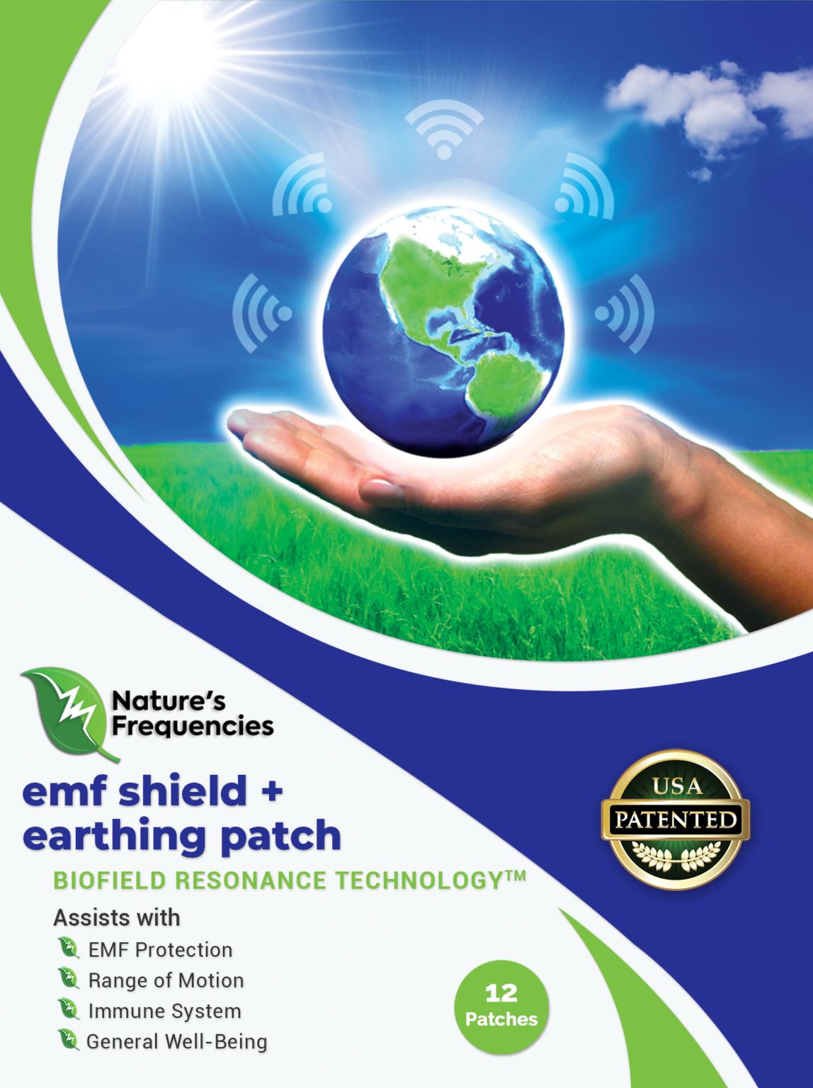 Nature’s Frequencies emf shield + earthing patch – Natures Frequencies